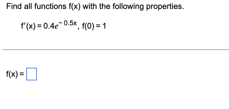Solved Find all functions f(x) with the following | Chegg.com