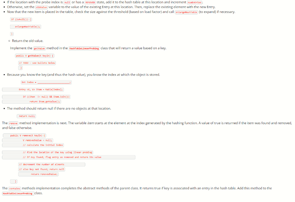 Solved using MapInterface and the abstract | Chegg.com
