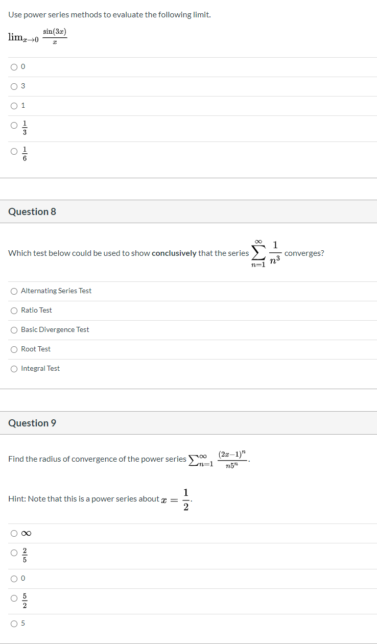 Solved Use power series methods to evaluate the following | Chegg.com