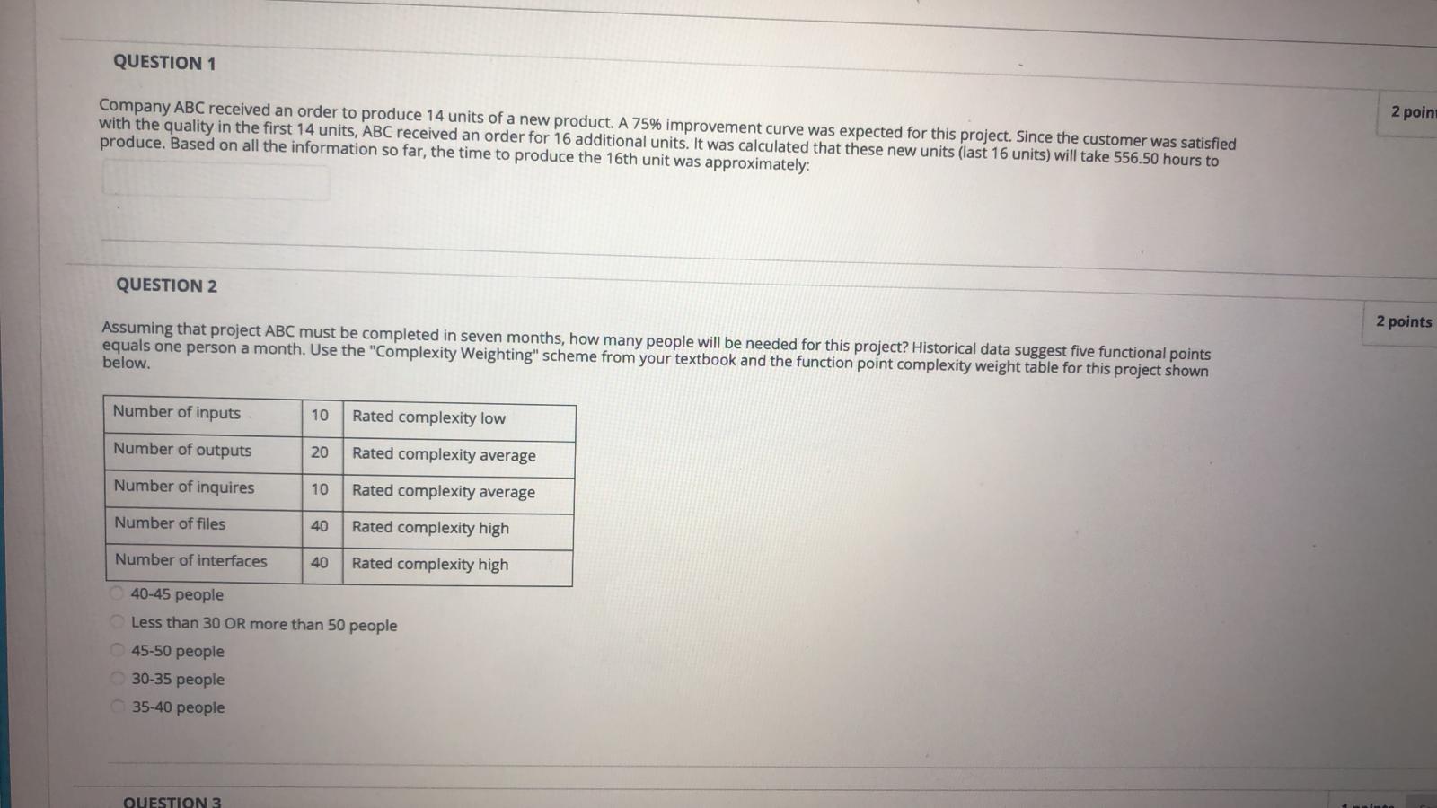 Solved Low Total TABLE 5.2 Simplified Basic Function Point | Chegg.com