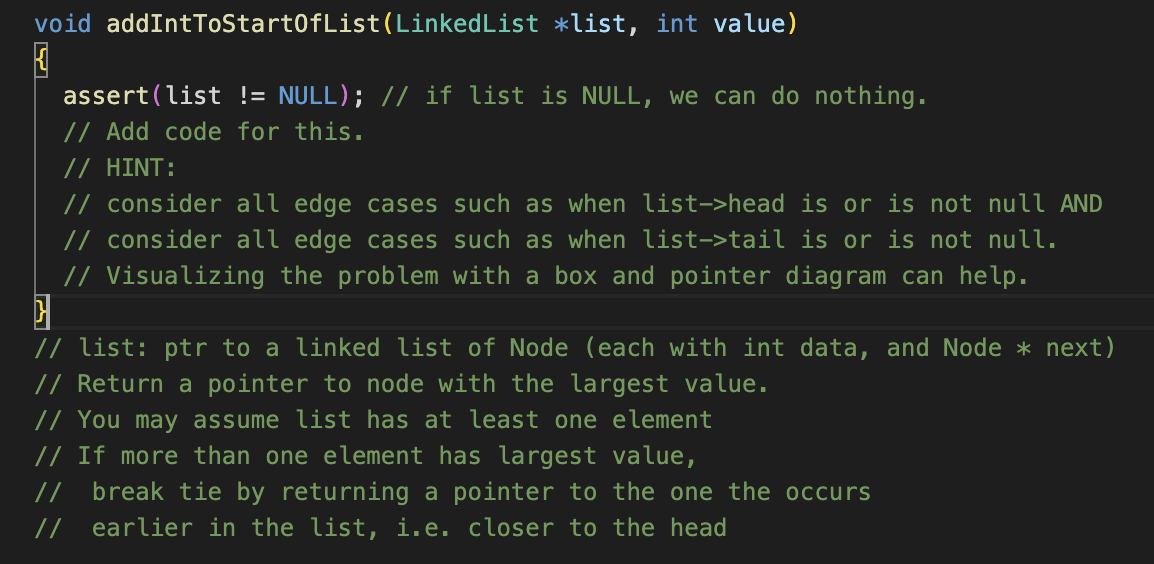Solved finish the following code based on green line | Chegg.com