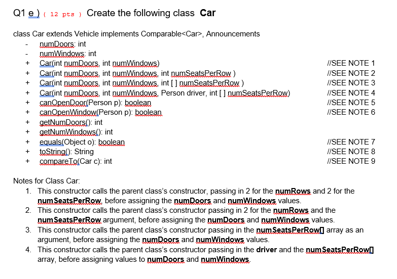 Solved Q1. Use the UML and Notes in the pages below to | Chegg.com