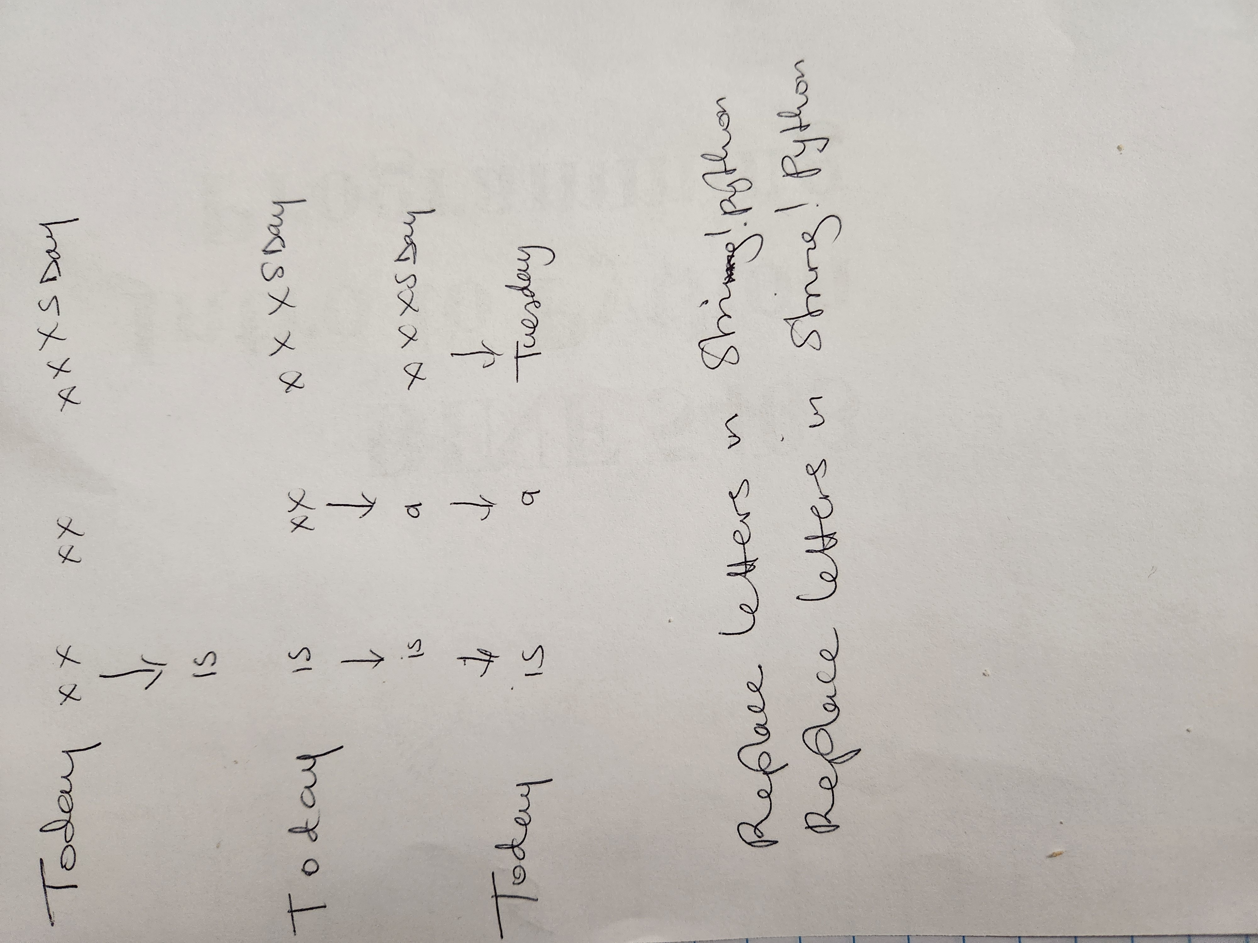 Solved Replace Letters in string using python programming | Chegg.com