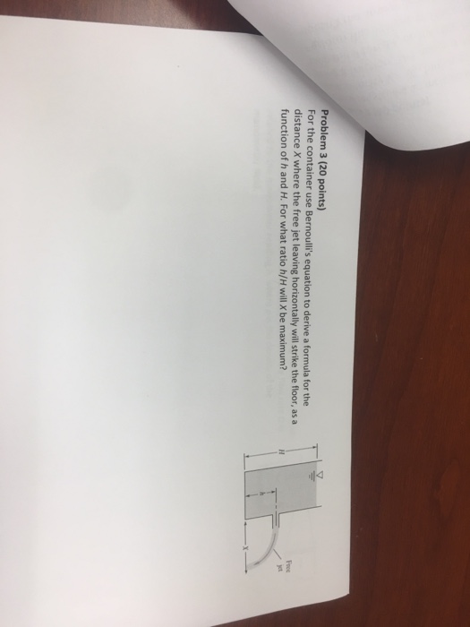 Solved For the container use Bernoulli's equation to derive | Chegg.com