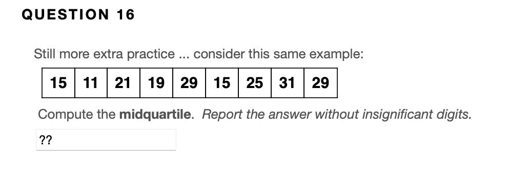 Solved QUESTION 16 Still more extra practice ... consider | Chegg.com
