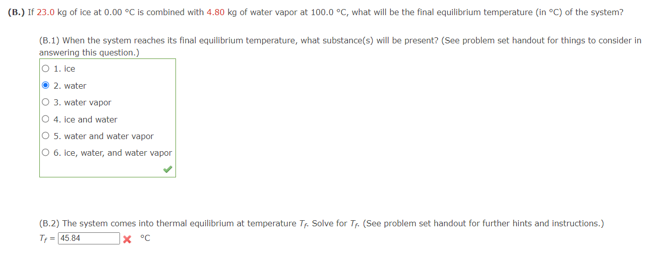 Solved The system comes into thermal equilibrium at | Chegg.com