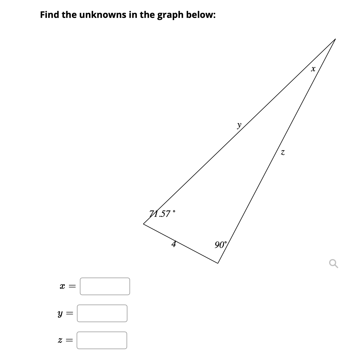 Solved Find the unknowns in the graph below: | Chegg.com