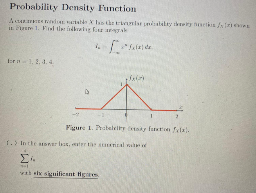 Solved Probability Density Function A continuous random | Chegg.com