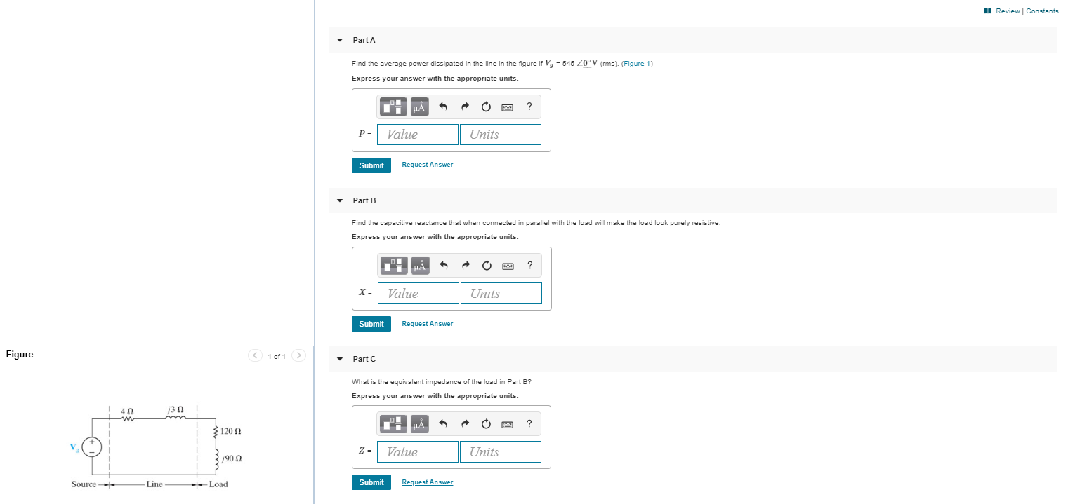 Solved Review Constants Part A Find the average power | Chegg.com