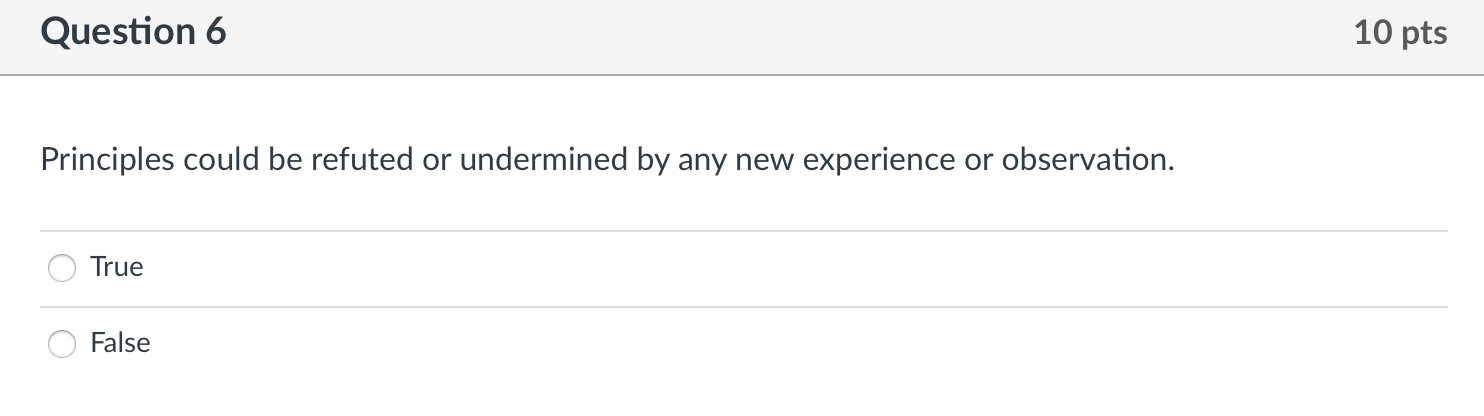 Solved Question 6 10 pts Principles could be refuted or | Chegg.com