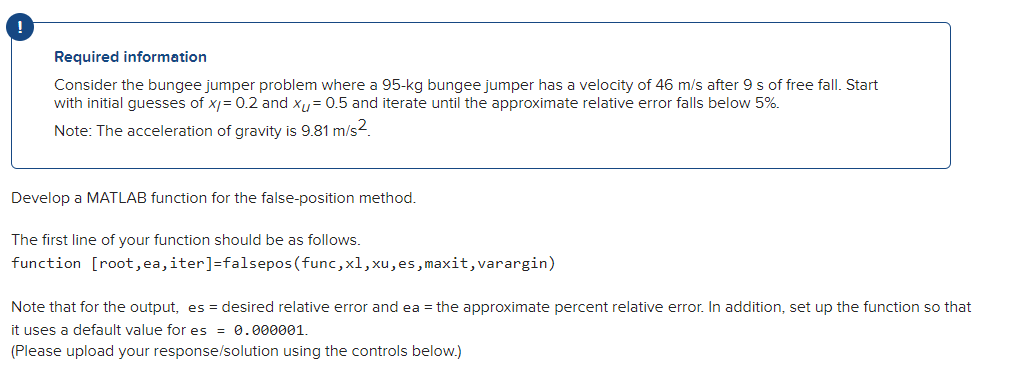 Solved ! Required information Consider the bungee jumper | Chegg.com