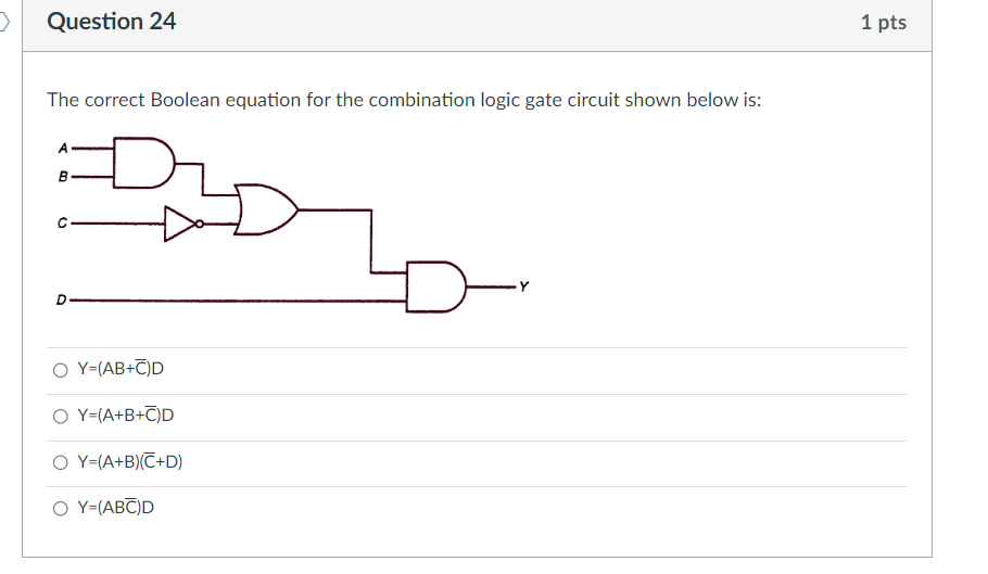 Solved The Correct Boolean Equation For The Combination