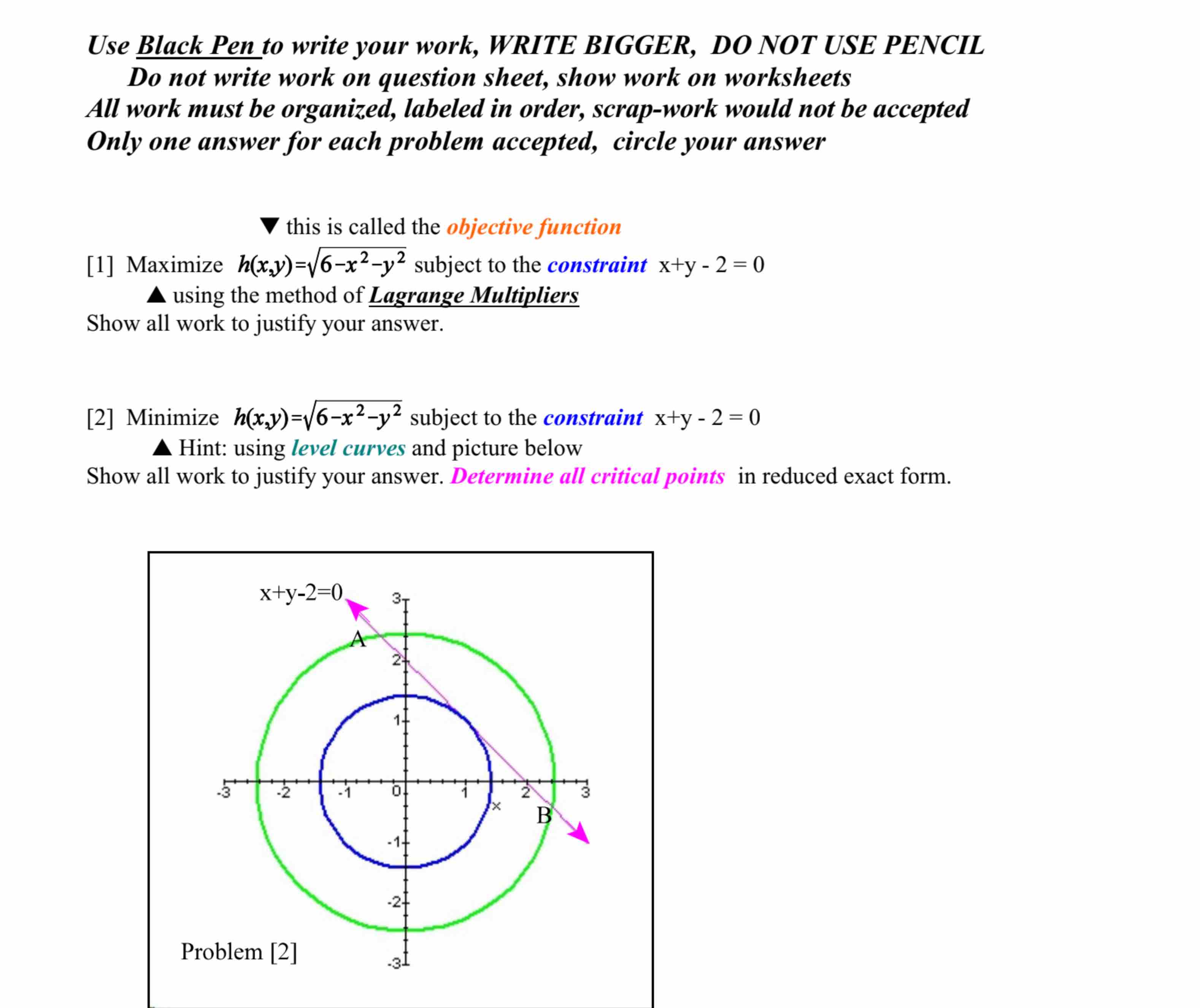 Solved Only one answer for each problem accepted, circle | Chegg.com