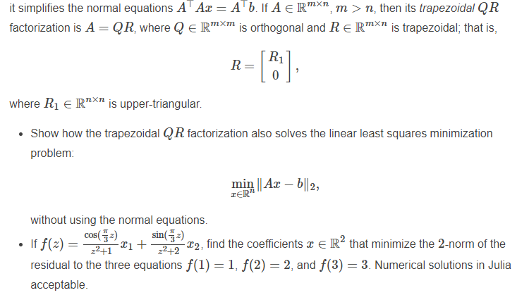 It Simplifies The Normal Equations A Ar Ab If A