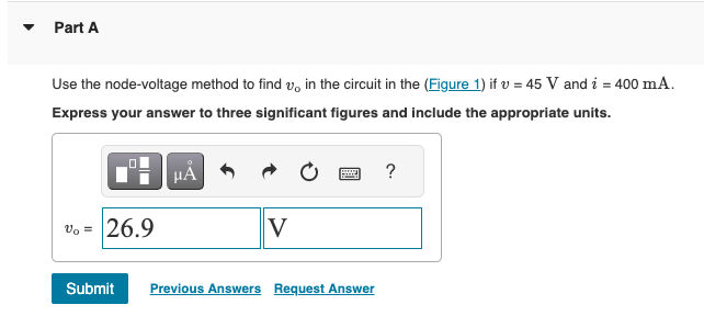 Solved Part A) Use the node-voltage method to find Vo in the | Chegg.com
