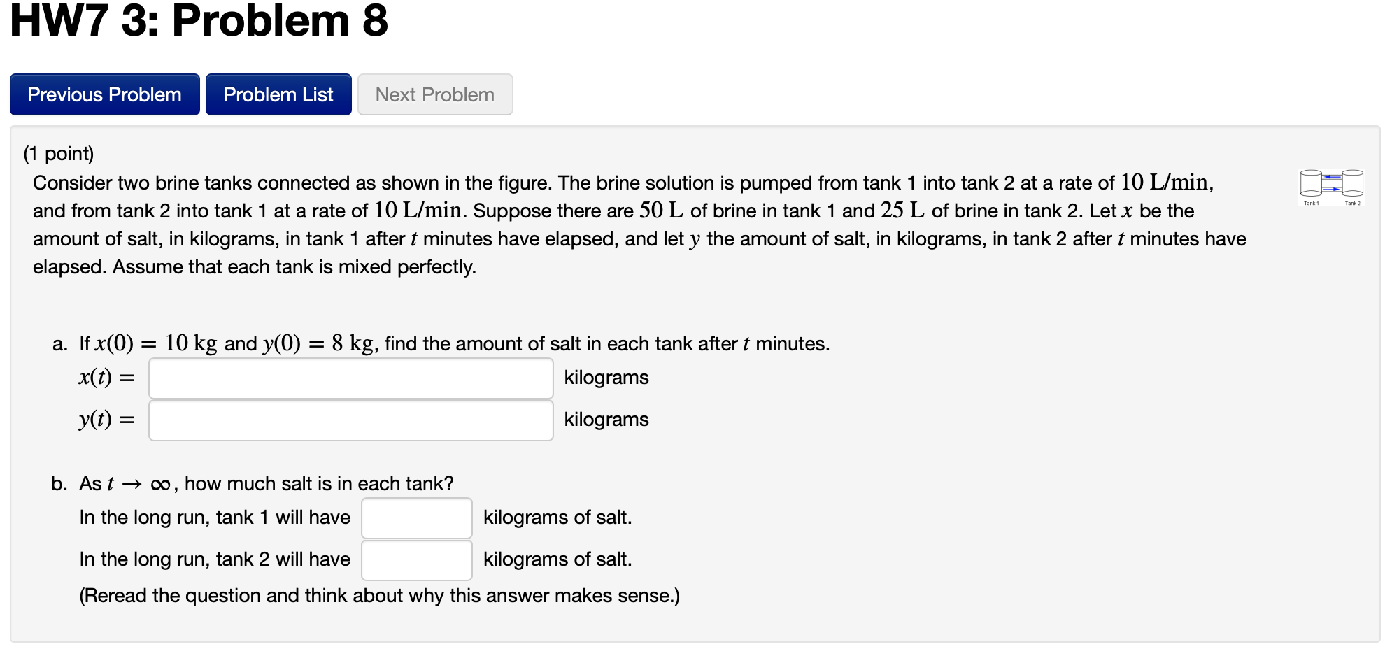 Solved HW7 3: Problem 8 Previous Problem Problem List Next | Chegg.com