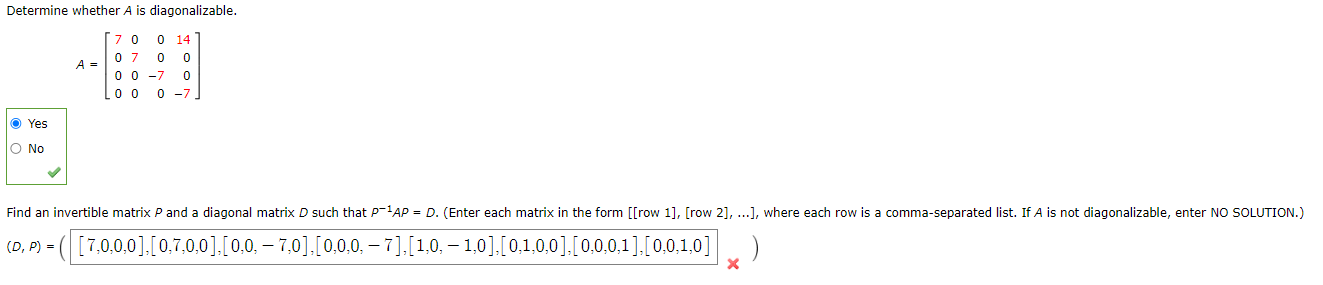 Solved Determine whether A is diagonalizable. | Chegg.com