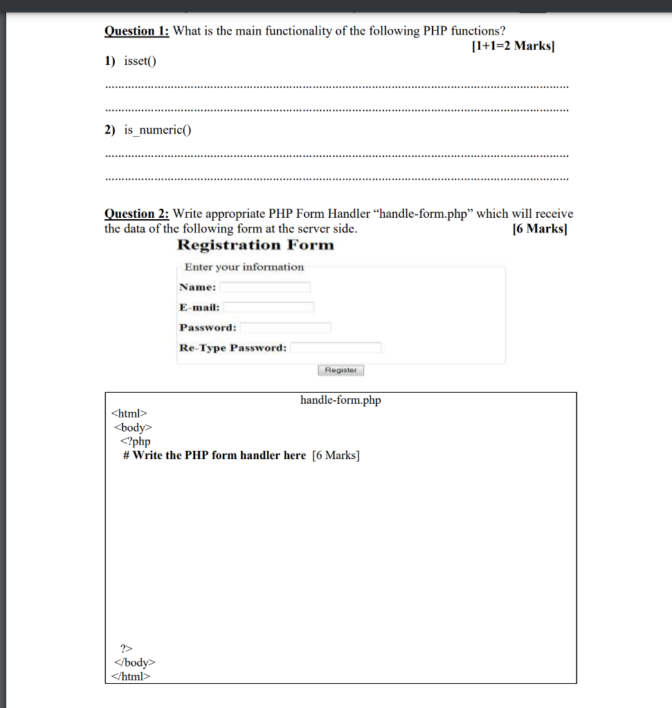 Solved Question 1: What is the main functionality of the | Chegg.com