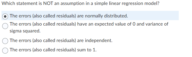 Solved Which statement is NOT an assumption in a simple | Chegg.com
