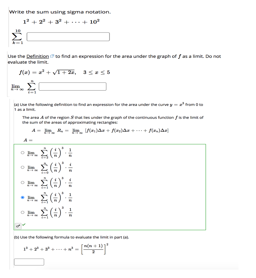 Solved Write the sum using sigma notation. 12 + 22 + 32 + + | Chegg.com
