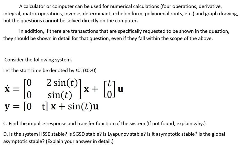 Solved A calculator or computer can be used for numerical | Chegg.com