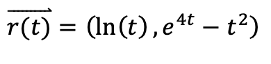 Solved r(t)=(ln(t),e4t−t2) | Chegg.com