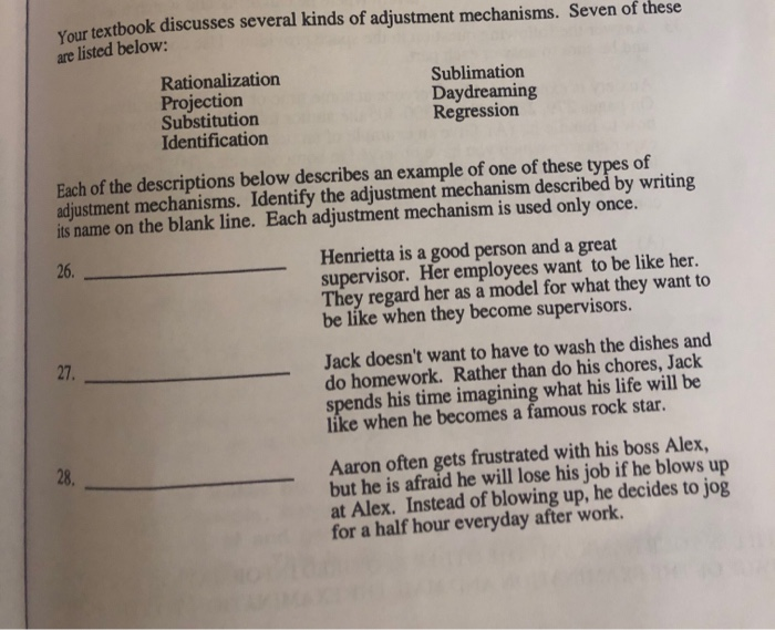 Solved Your textbook discusses several kinds of adjustment | Chegg.com