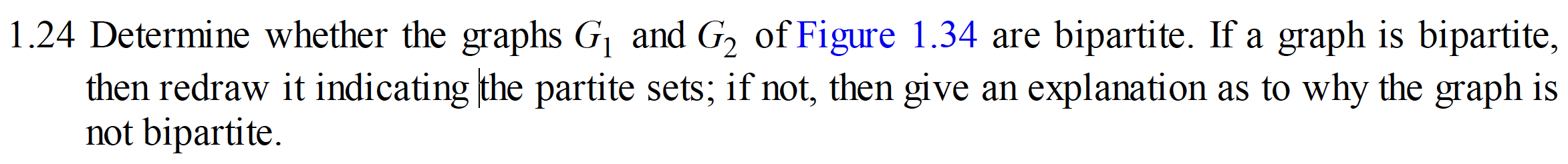 Solved 1.24 Determine whether the graphs G1 and G2 of Figure | Chegg.com