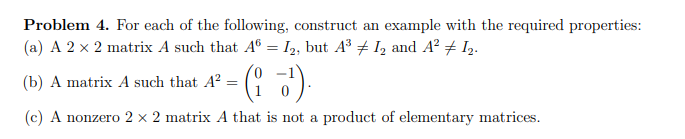 Solved Problem 4. For each of the following, construct an | Chegg.com