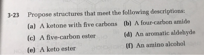 Solved Propose structures that meet the following | Chegg.com