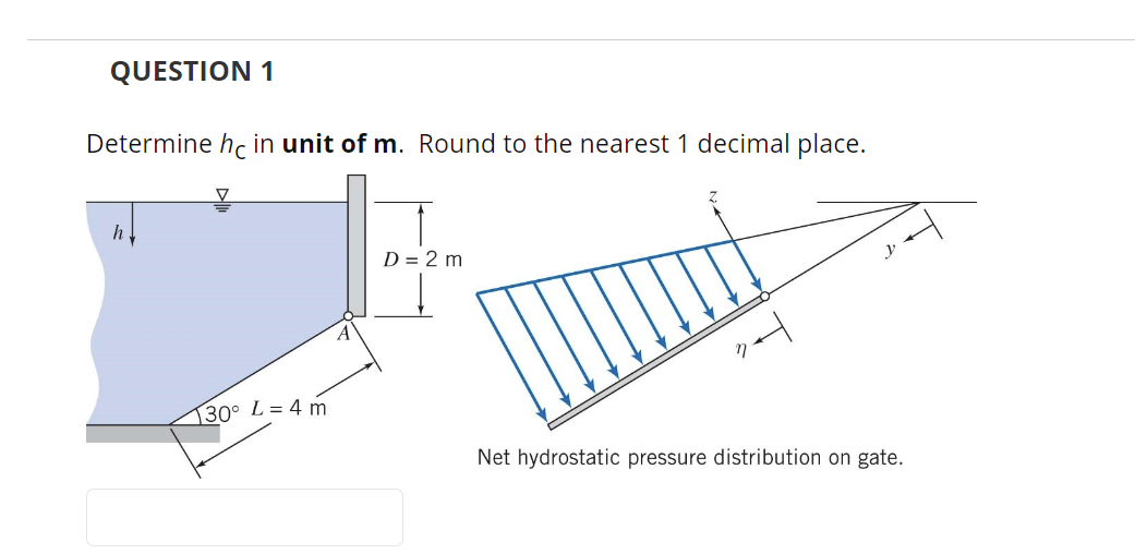 Solved Determine hc in unit of m. Round to the nearest 1 | Chegg.com