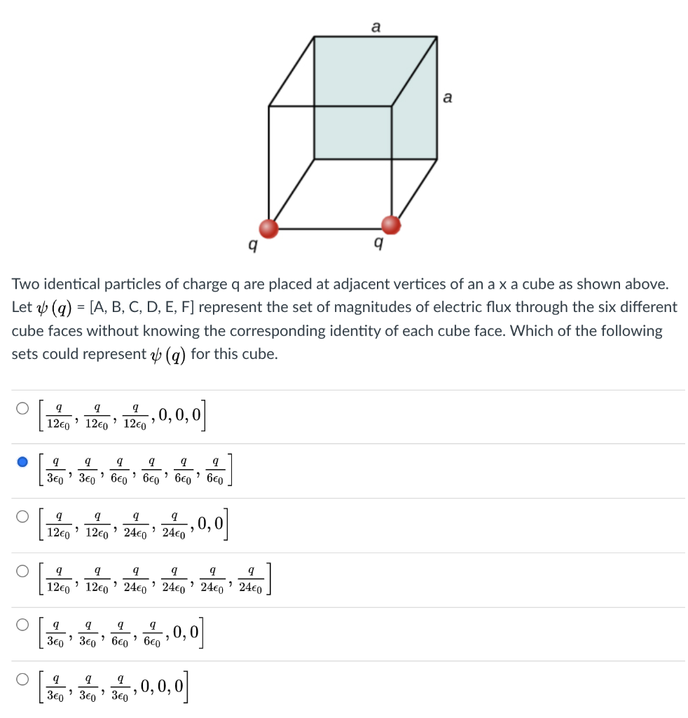 Solved a a q q Two identical particles of charge q are | Chegg.com