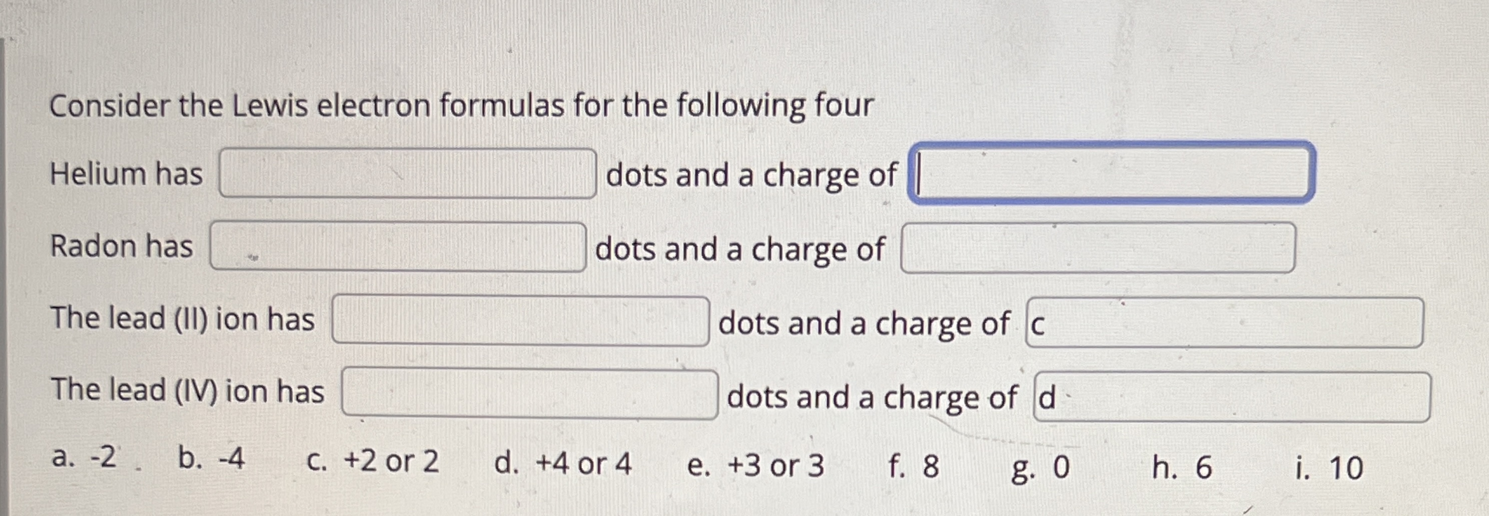 Solved Question 10 of 10 1 Points Consider the Lewis | Chegg.com