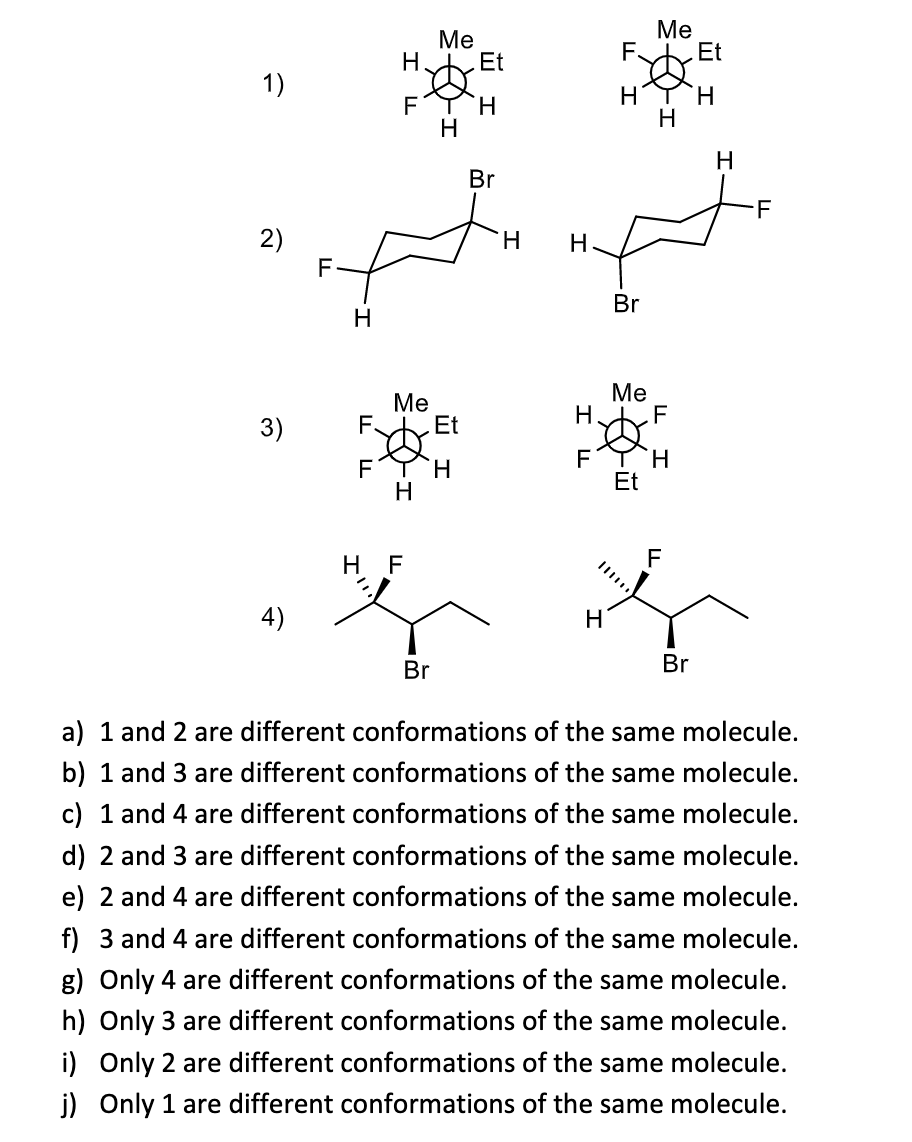Solved which of the following pairs represents different | Chegg.com