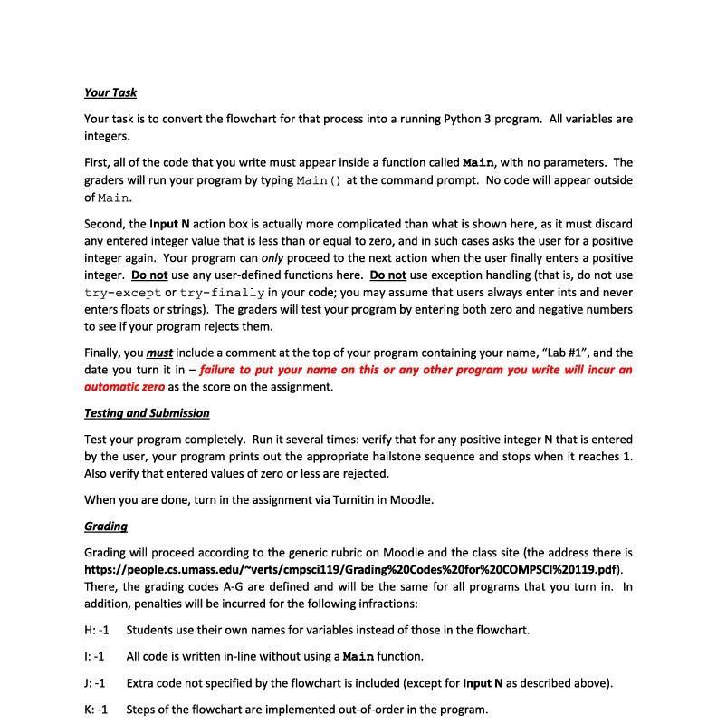 Solved COMPSCI 119 LAB #1 - Converting a Flowchart into | Chegg.com