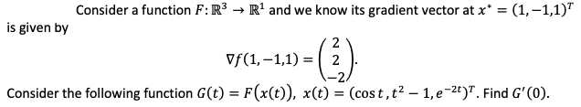Solved Consider a function F: R3 - R1 and we know its | Chegg.com