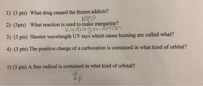 Solved 1) (3 pts) What drug caused the frozen addicts? MPTP | Chegg.com