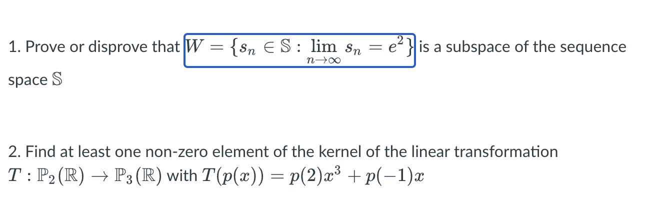 Solved Find at least one non-zero element of the kernel of | Chegg.com