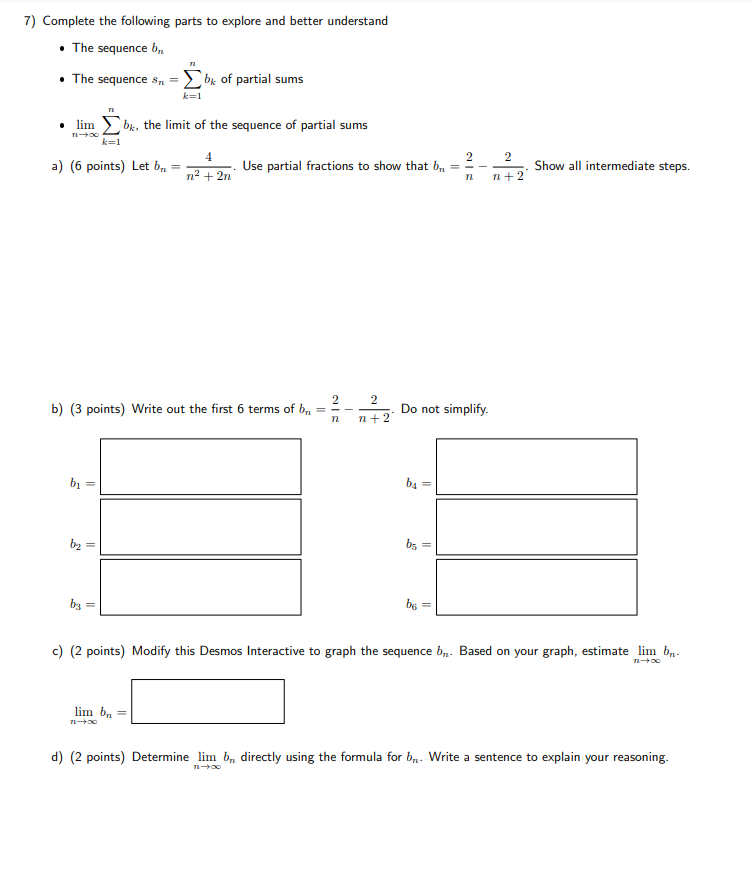 Solved 7) Complete the following parts to explore and better | Chegg.com