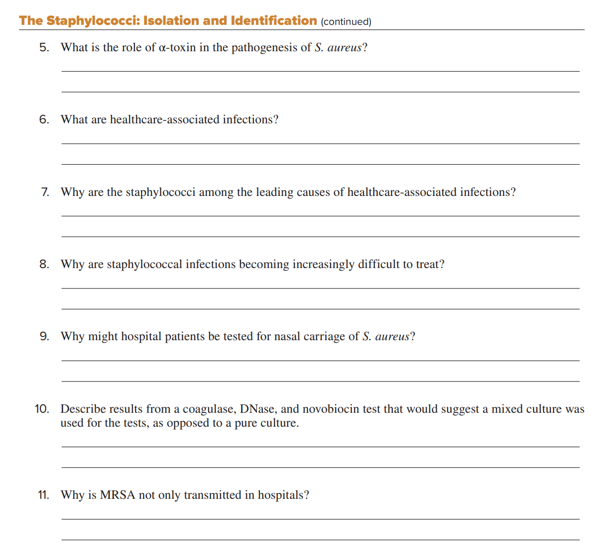 Solved Laboratory Report 22 Student: The Staphylococci: | Chegg.com