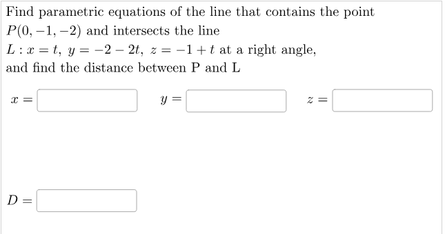Solved Find parametric equations of the line that contains | Chegg.com