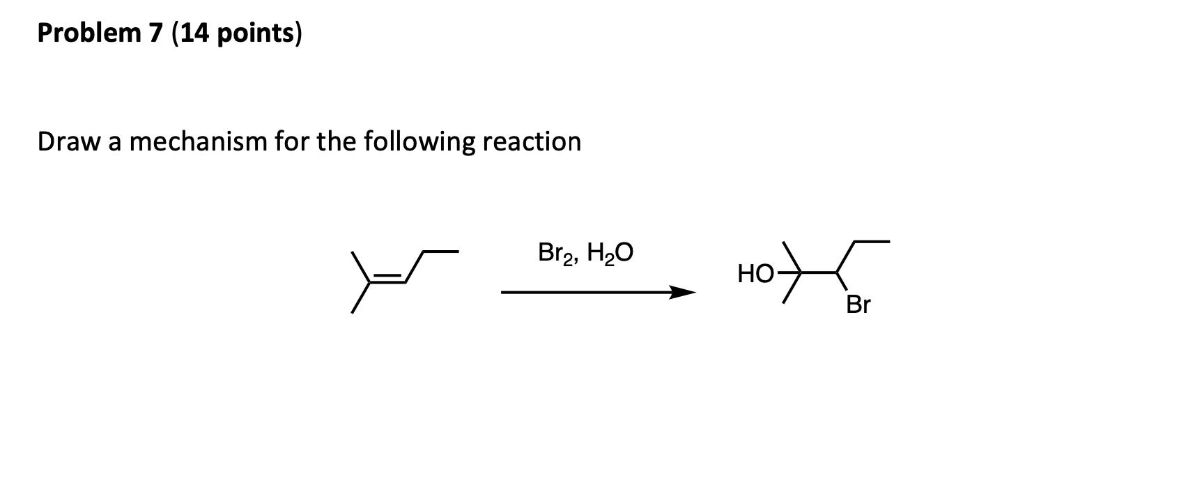 Solved Problem 7 (14 points) Draw a mechanism for the | Chegg.com