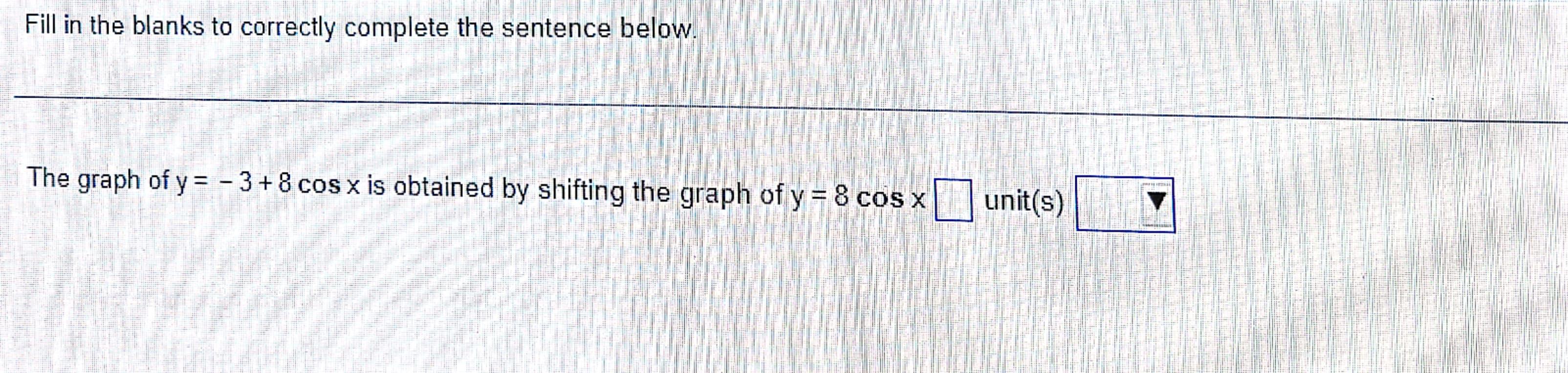 Solved Fill in the blanks to correctly complete the sentence | Chegg.com