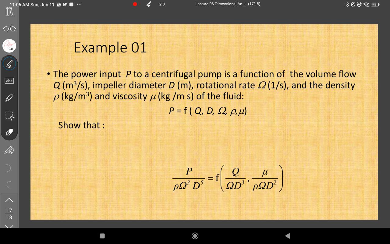 Solved - The power input P to a centrifugal pump is a | Chegg.com