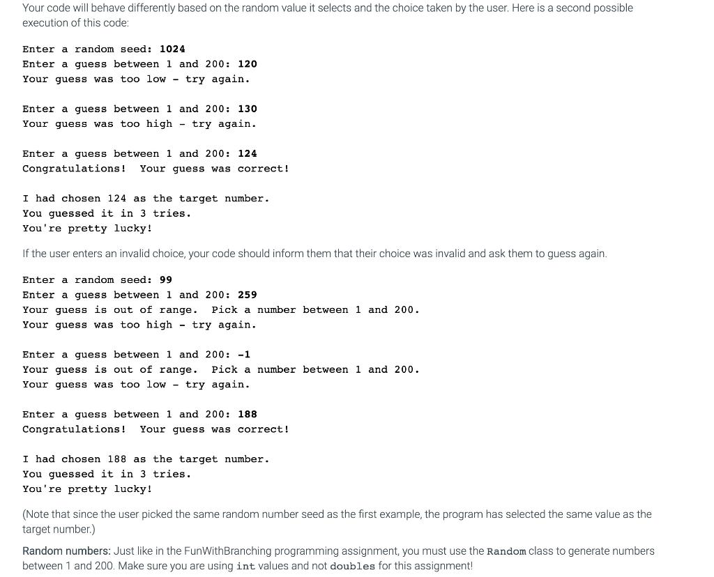 Solved 11.10 Guess A Number* For this assignment you will | Chegg.com