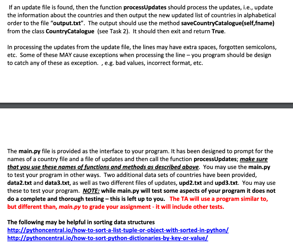 CS1026: Assignment 4: Country Classes Due: Thursday, | Chegg.com