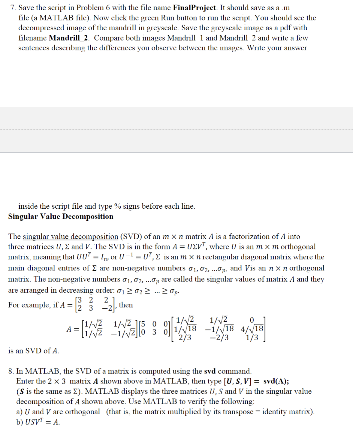 Solved 7. Save the script in Problem 6 with the file name | Chegg.com