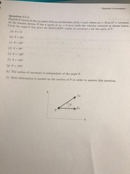 Solved Dynamics: A Lecturebook Question C1.1 Particle P | Chegg.com