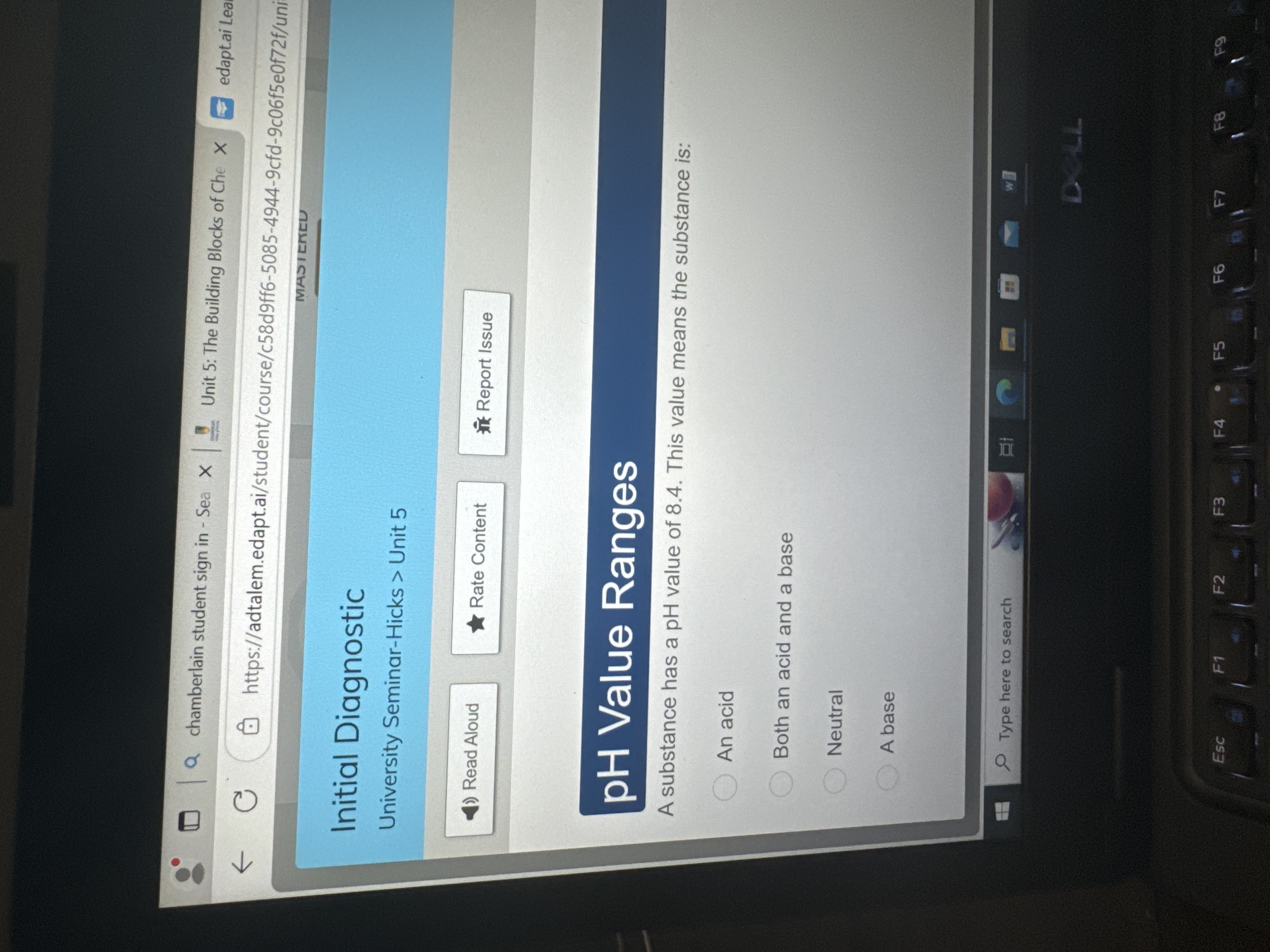 Solved pH Value RangesA substance has a pH value of 8.4 . | Chegg.com