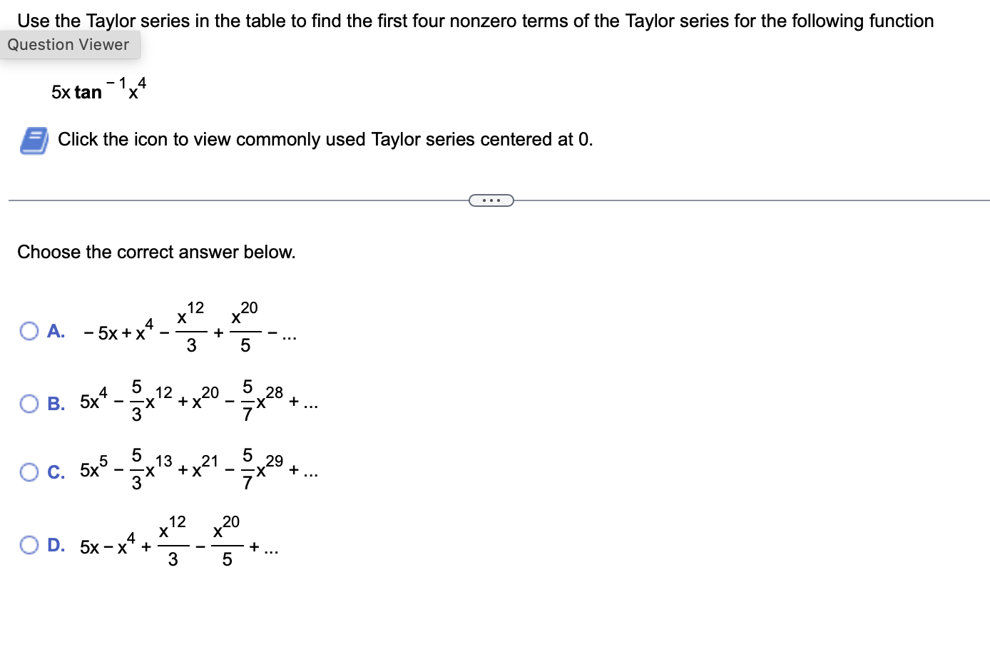 Solved Use the Taylor series in the table to find the first | Chegg.com